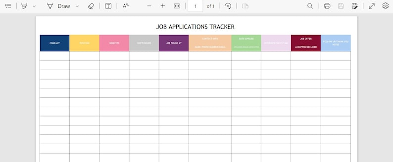 Job Application Tracker | Excel Sheets Template | PDF Application Tracker | Job Tracker |job ...