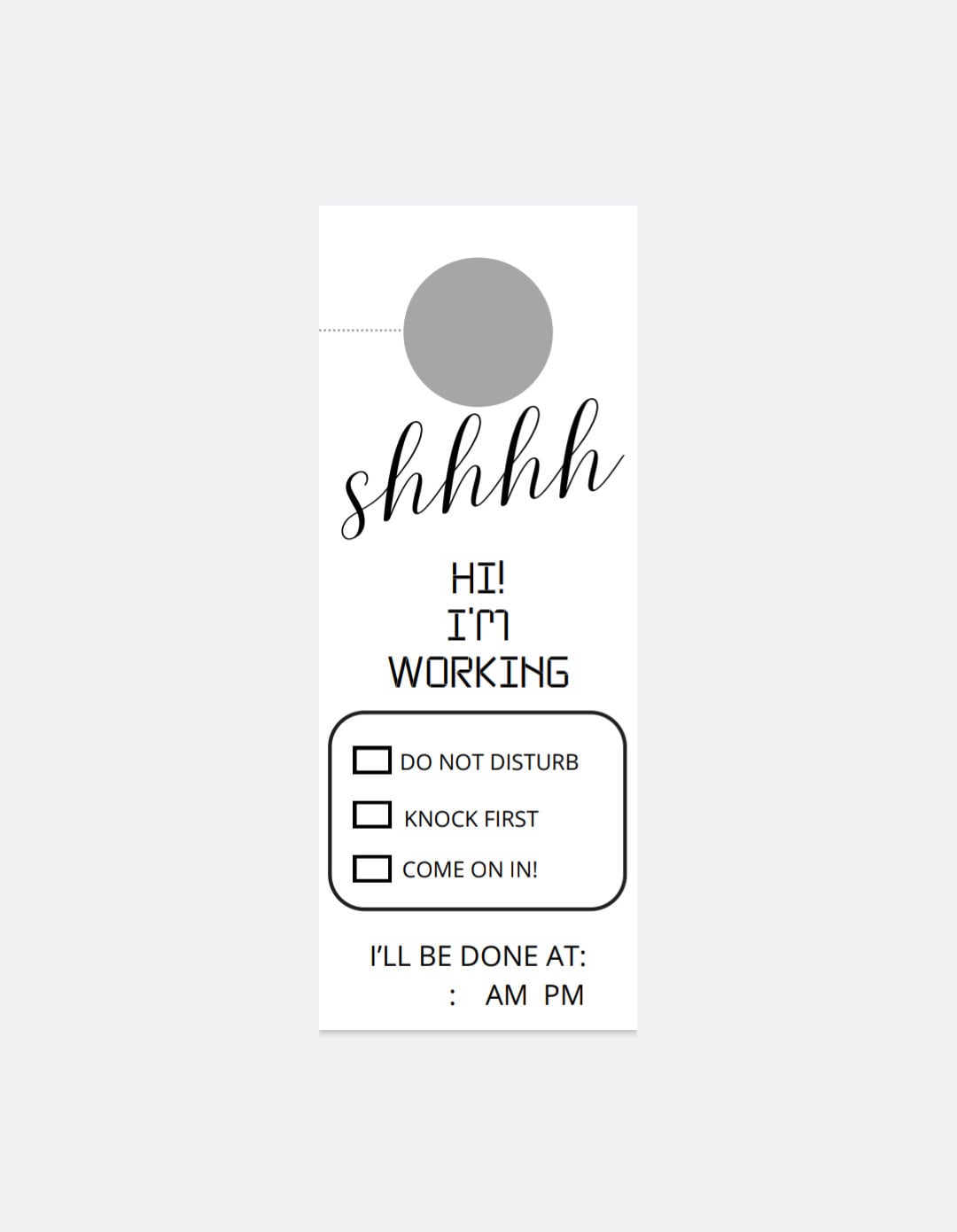 I Am Working Working From Home Sign Door Hanger Do Not Disturb Sign ...