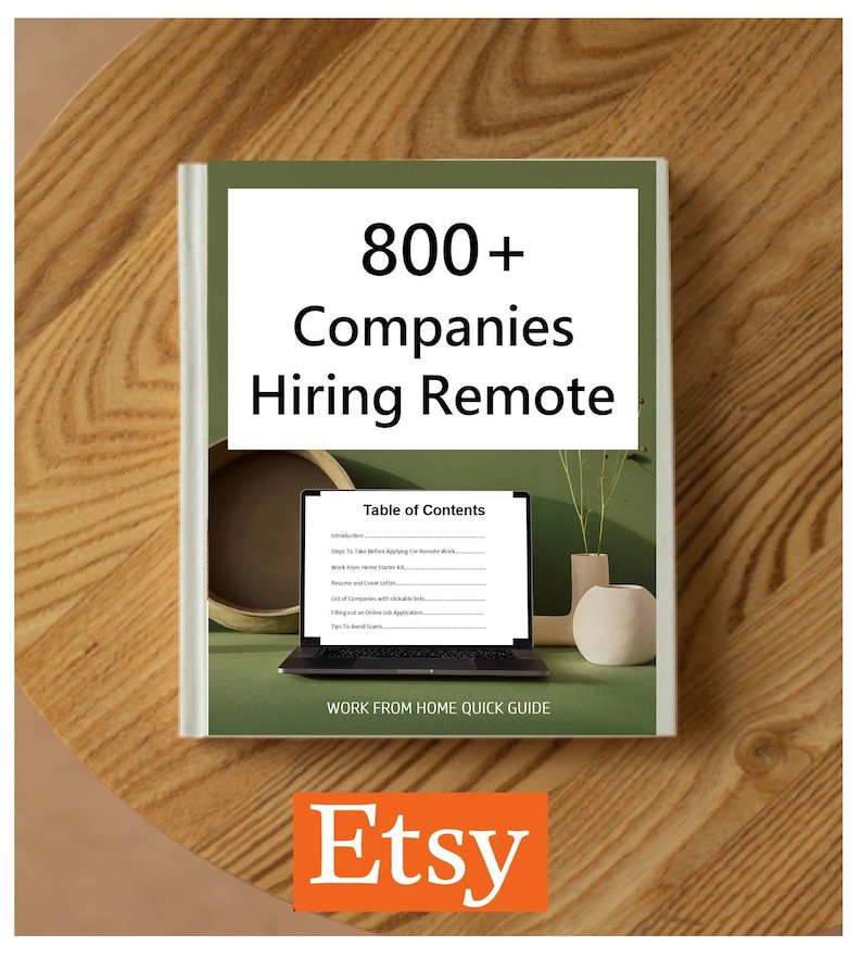 Work From Home Quick Guide Ebook |JOB LIST: 800+COMPANIES! | Remote ...