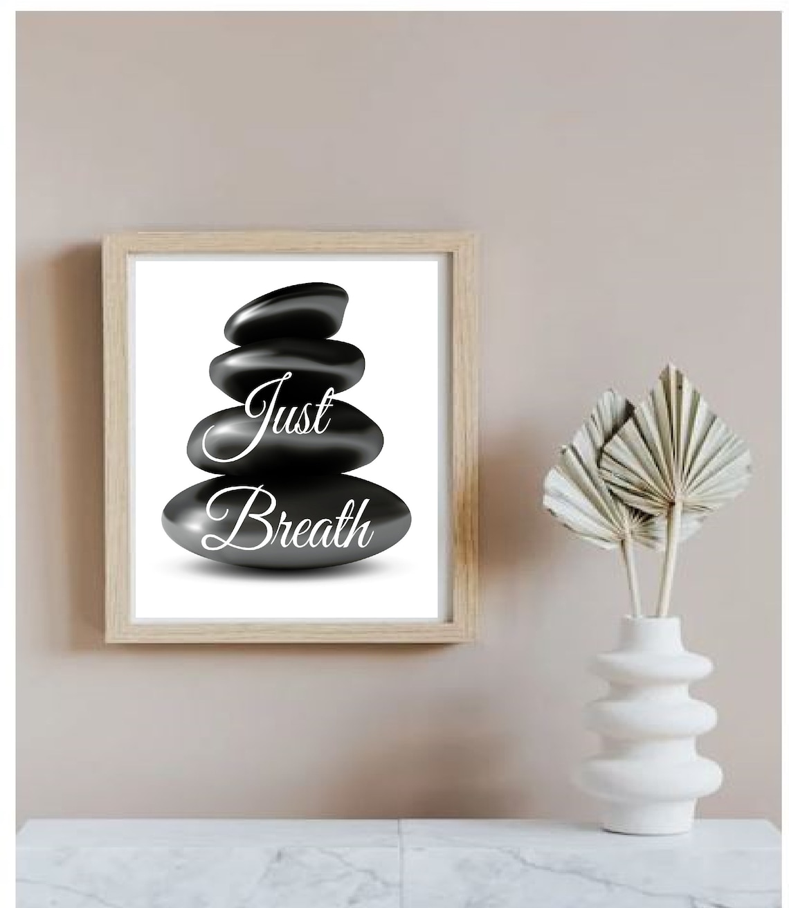 Just Breath Wall Art Printable Digital Download Wall Art Home Decor ...