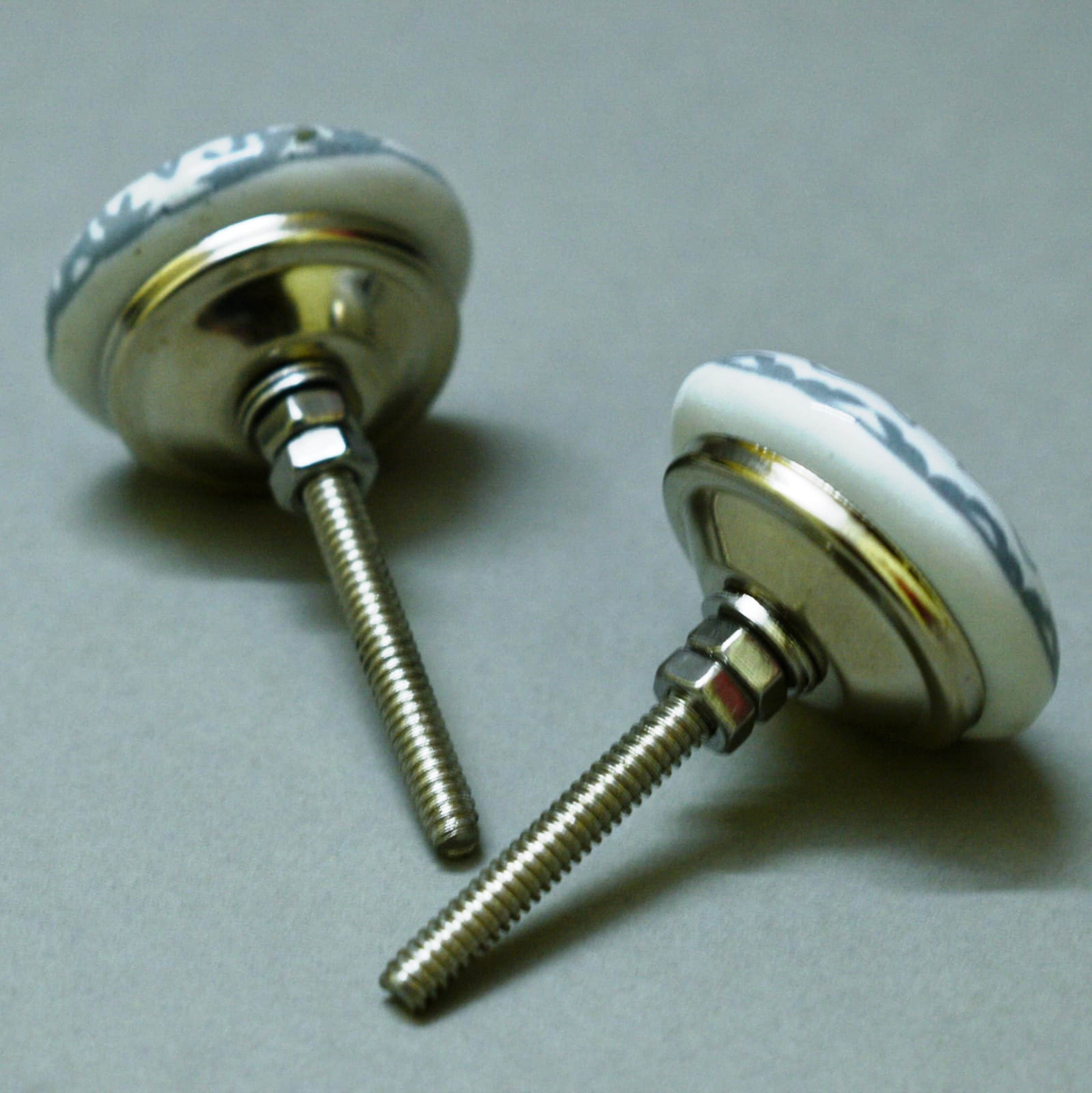 ARTISNO Grey & White Ceramic Knobs Kitchen Cabinet Drawer - Etsy