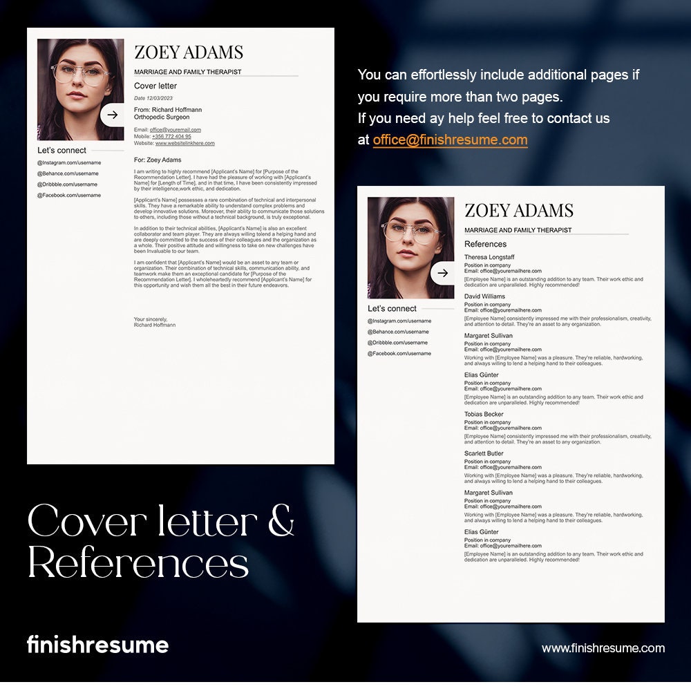 Minimalist Resume Template Professional Modern Resume for Word and ...