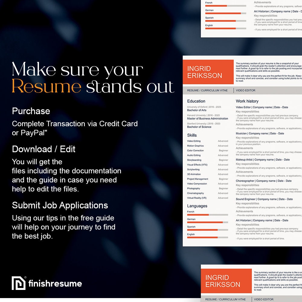 Best Professional Resume Template for Microsoft Word & Apple Pages ...