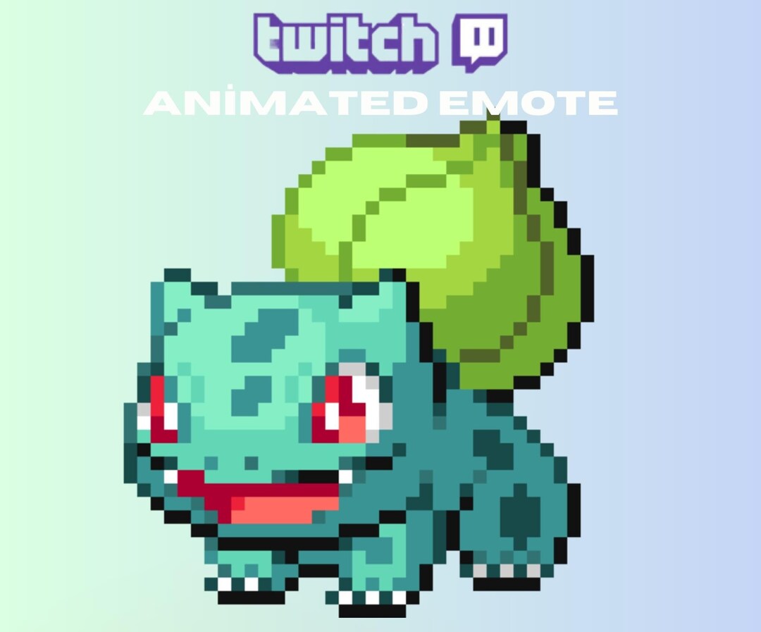 Animated Twitch Emote Bulbasaur Jumping Emote Pixel Emote - Etsy
