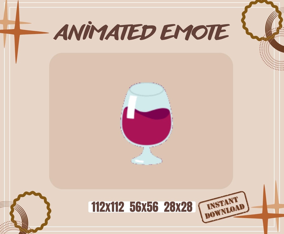 Animated Twitch Emote Wine Emote Drink Emote Cute Emote - Etsy