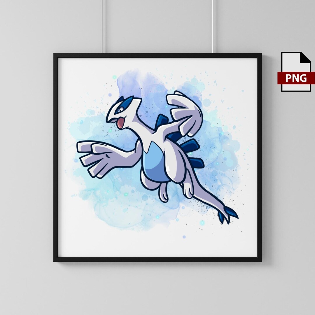 Lugia Pokemon Print, Watercolour, Children Bedroom Decor, Home Décor ...