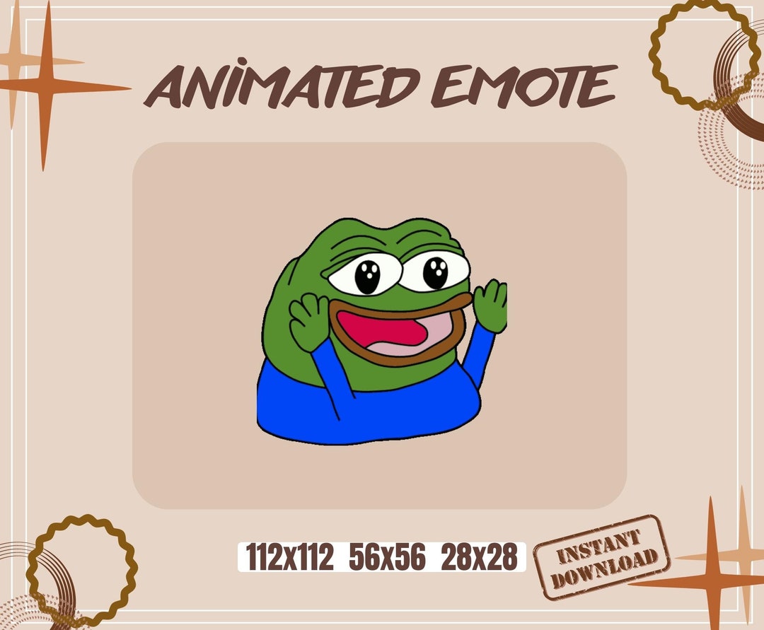 Animated Twitch Emote Pepe Clap Emote Frog Emote - Etsy