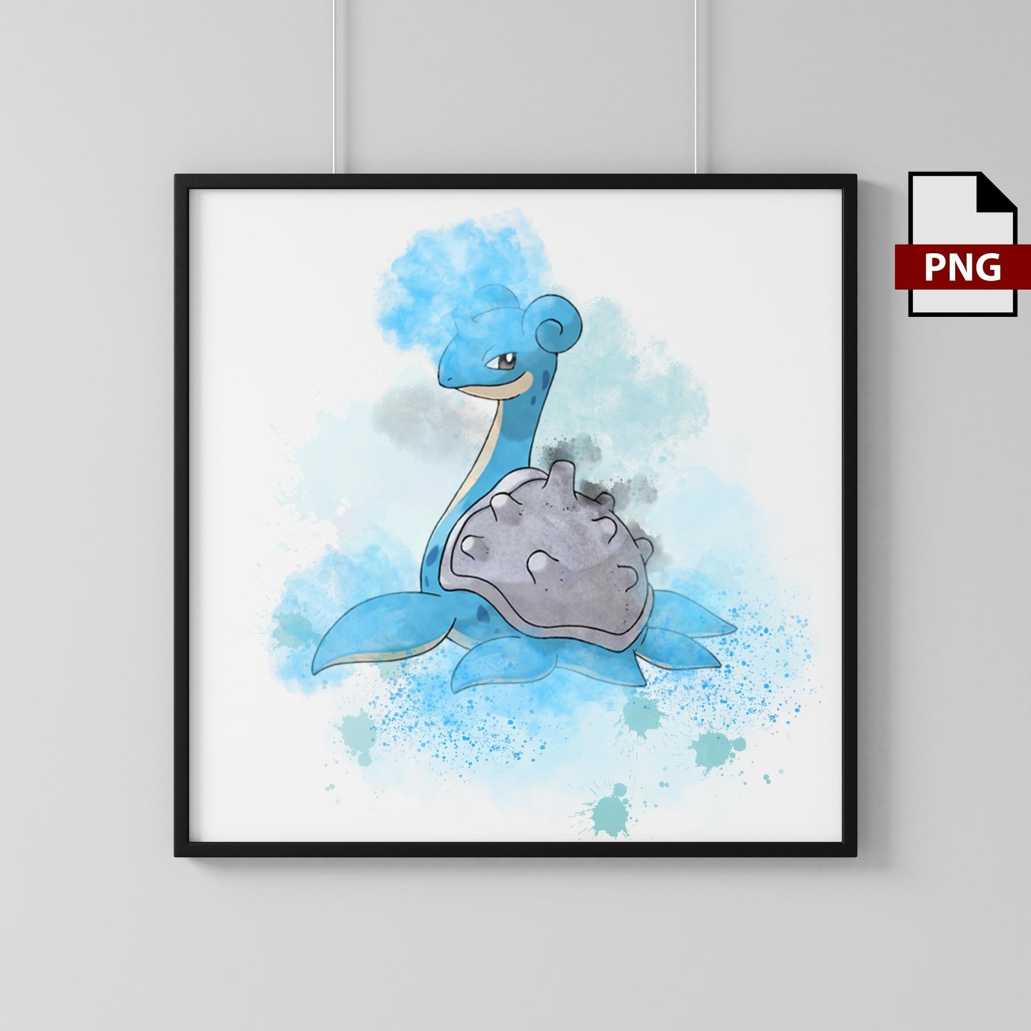Lapras Pokemon Print Watercolour Children Bedroom Decor - Etsy