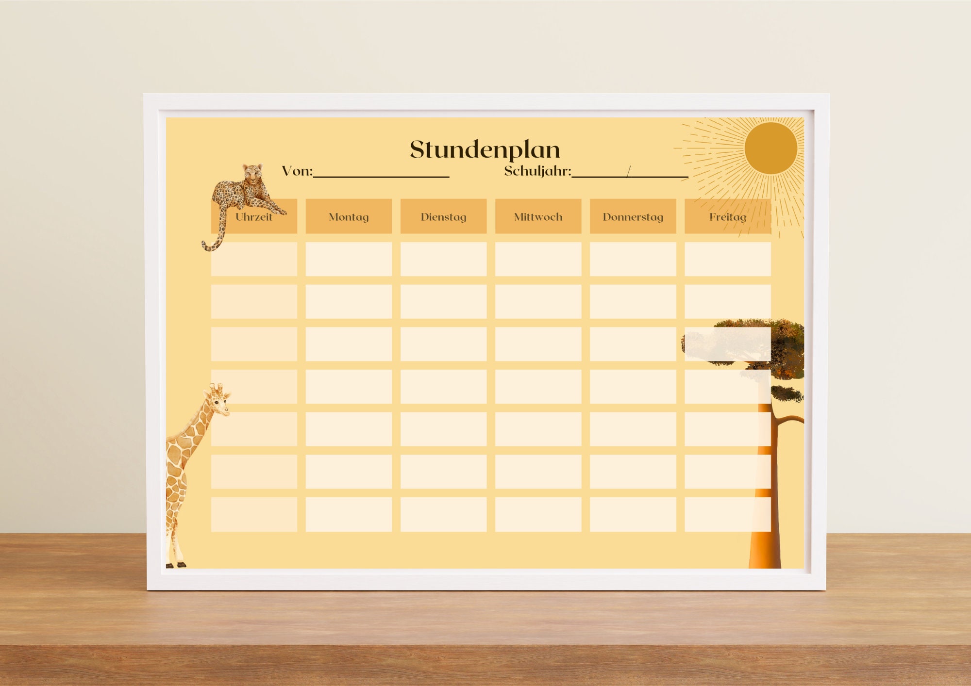 Digital Timetable to Print Out for School Children and - Etsy