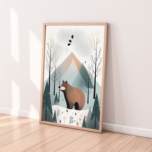 Scandi Kids Wall Print - Forest Animals X3 (digital Download) - Etsy
