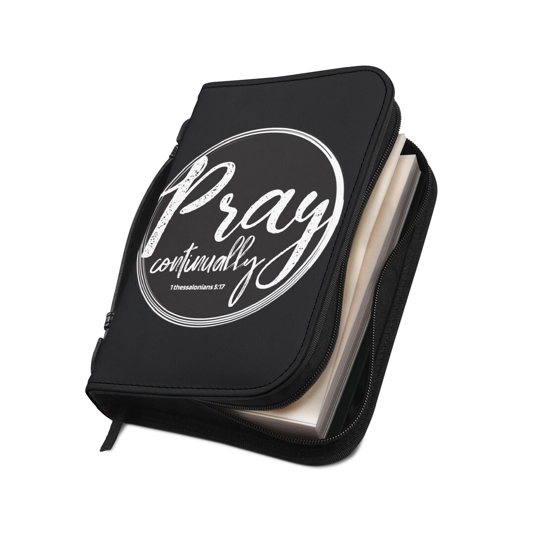 Pray Continually Bible Cover - Leather, Christian Gifts, Scripture ...