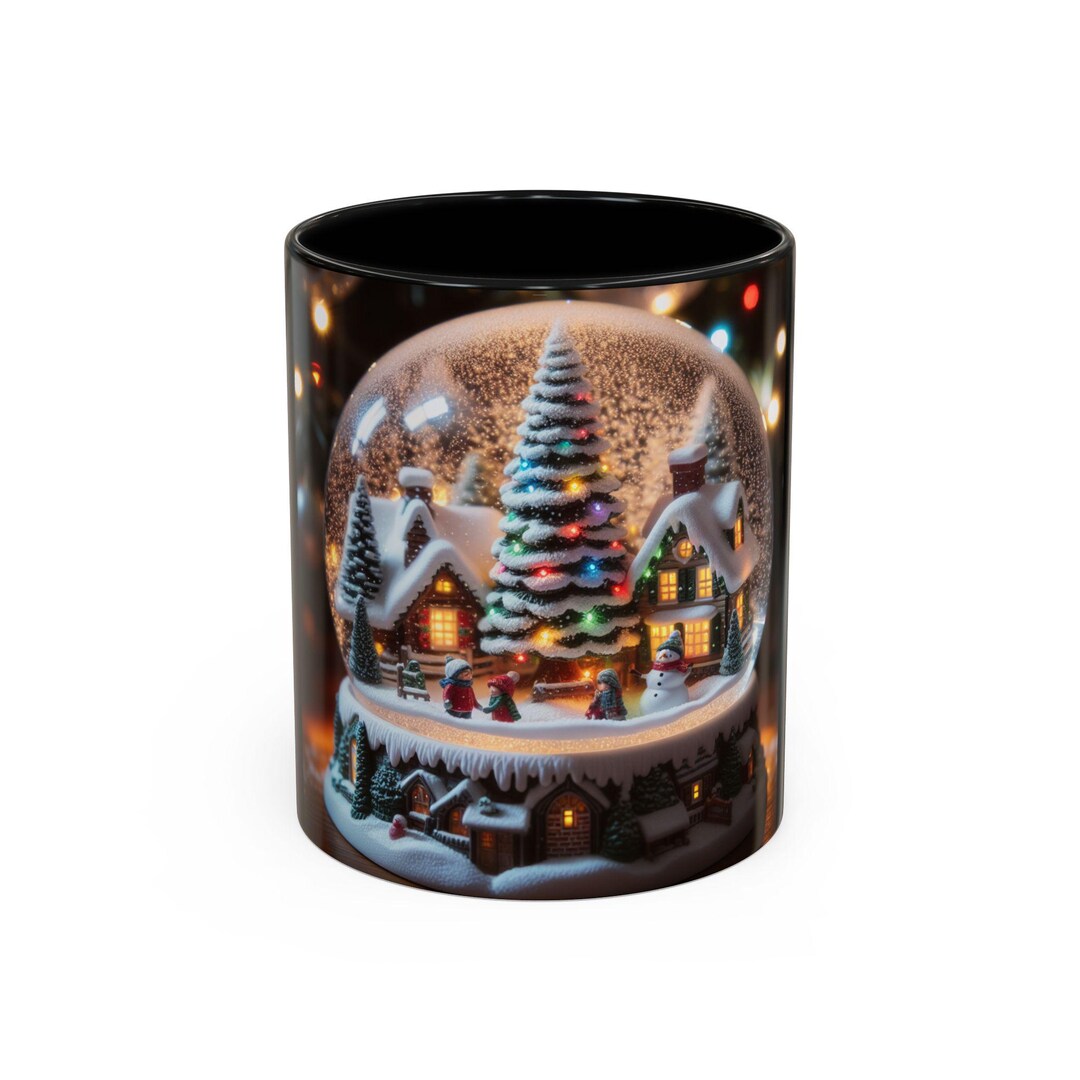 Christmas Snow Globe Scene Coffee Mug 11, 15oz - Etsy