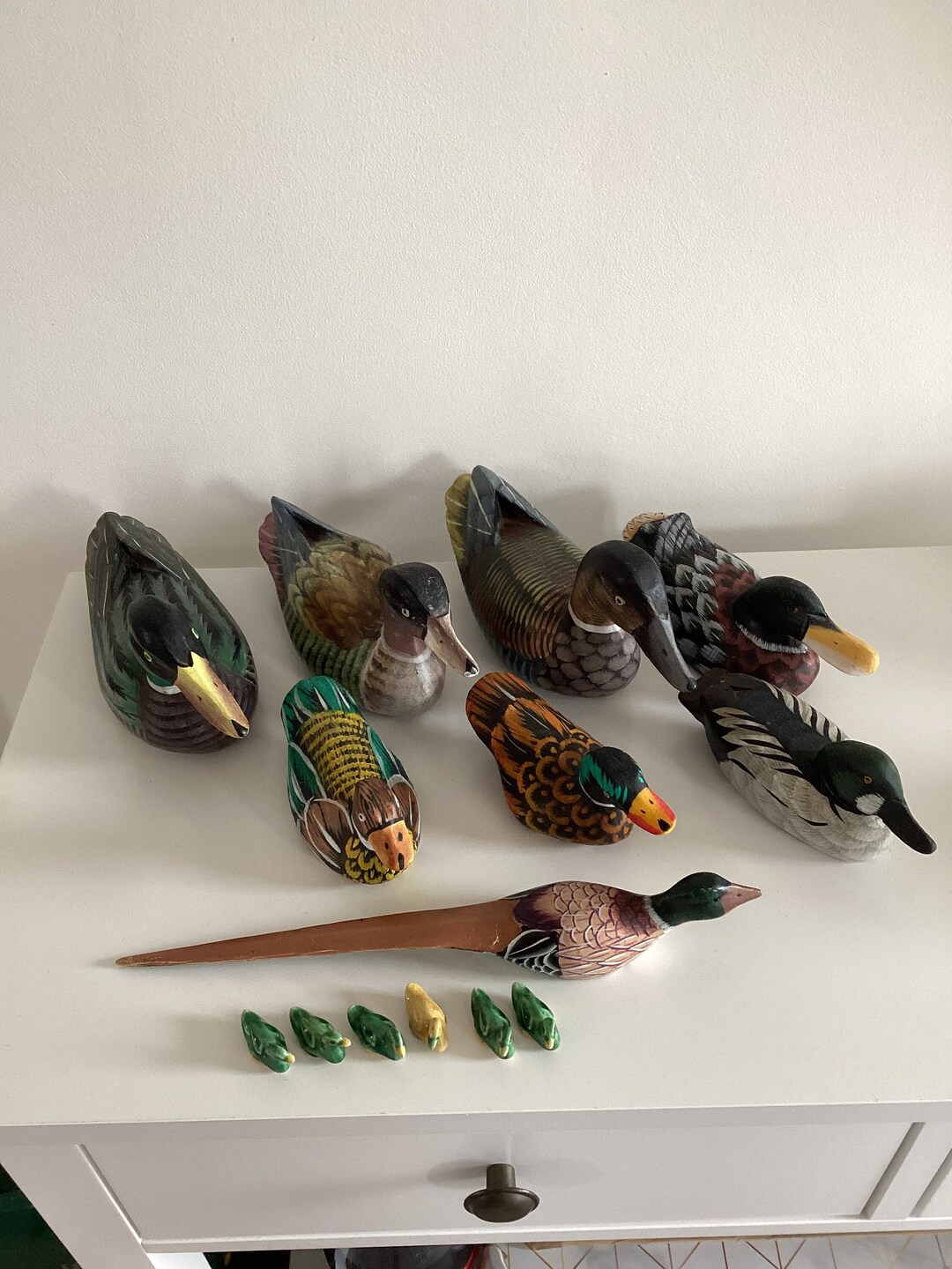 Collection of Hand Painted Wooden and Pottery Ducks X 14 - Etsy