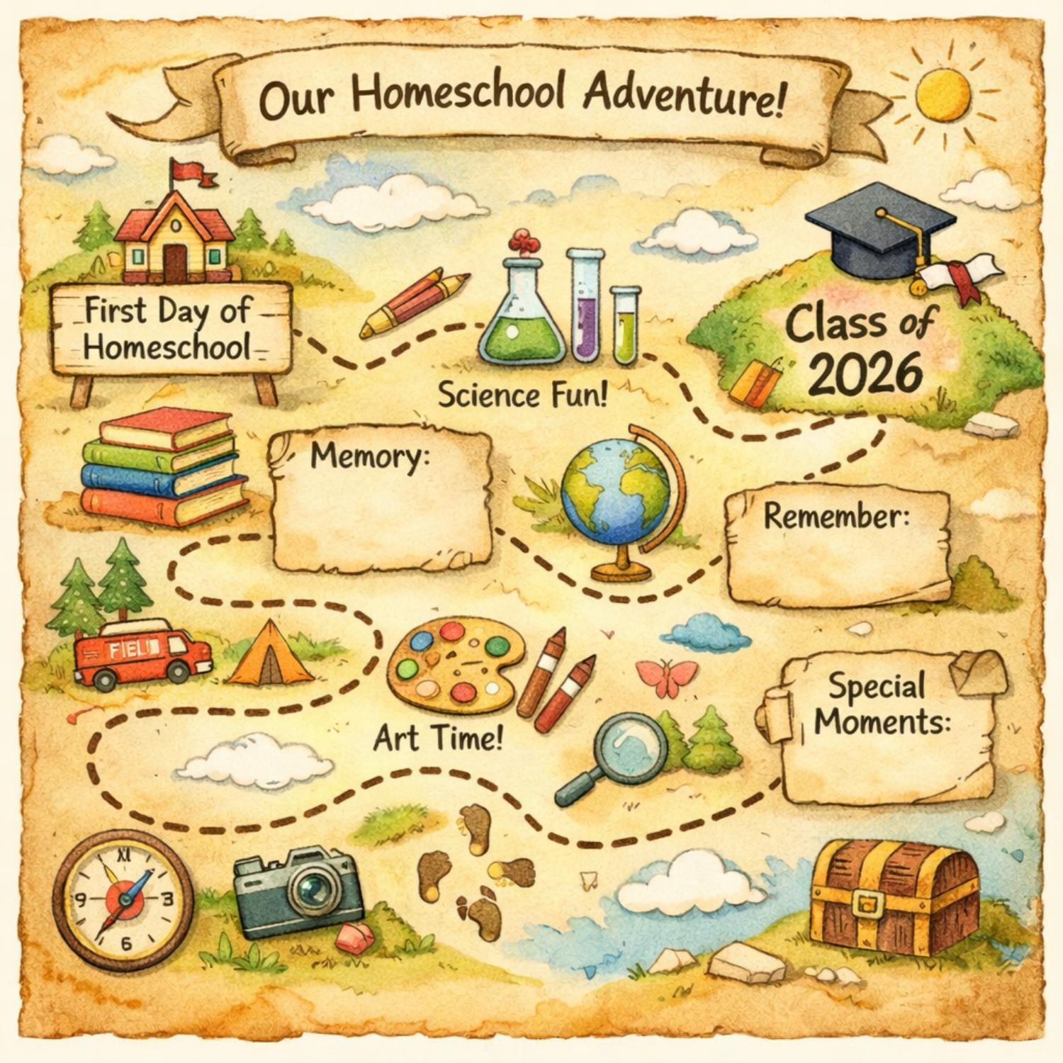 Homeschool Graduation Cards Printable — 12 Interactive Memory Cards - Etsy