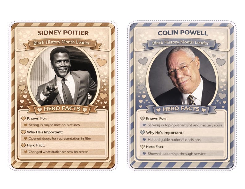 Black History Month Posters for Kids | Influential Black Leaders ...