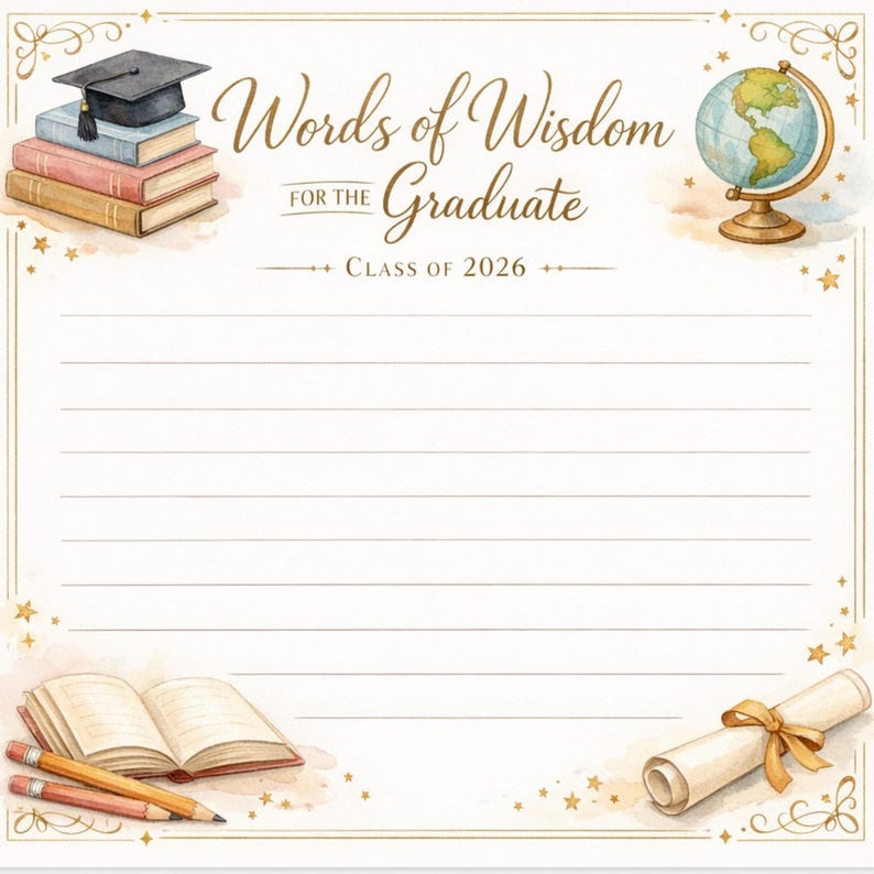 Homeschool Graduation Cards Printable — 12 Interactive Memory Cards - Etsy