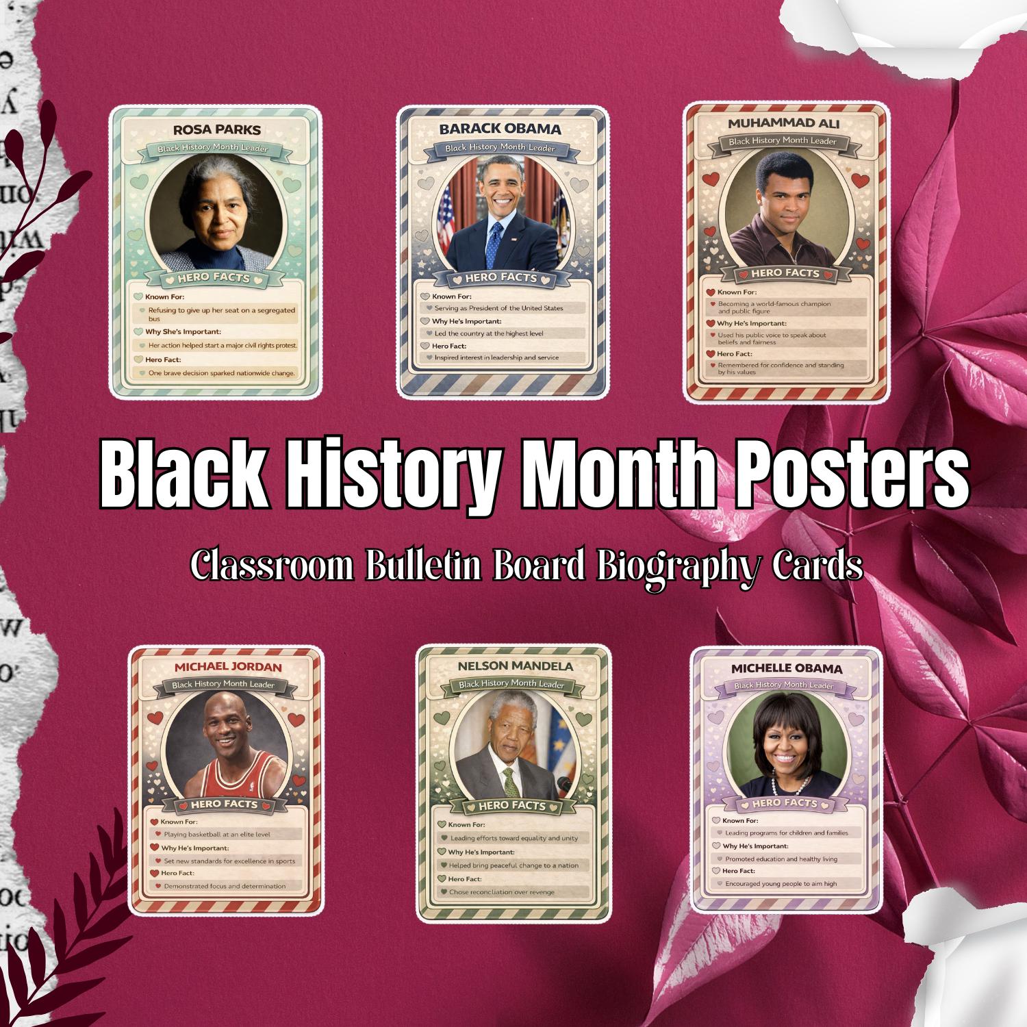Black History Month Posters for Kids | Influential Black Leaders ...