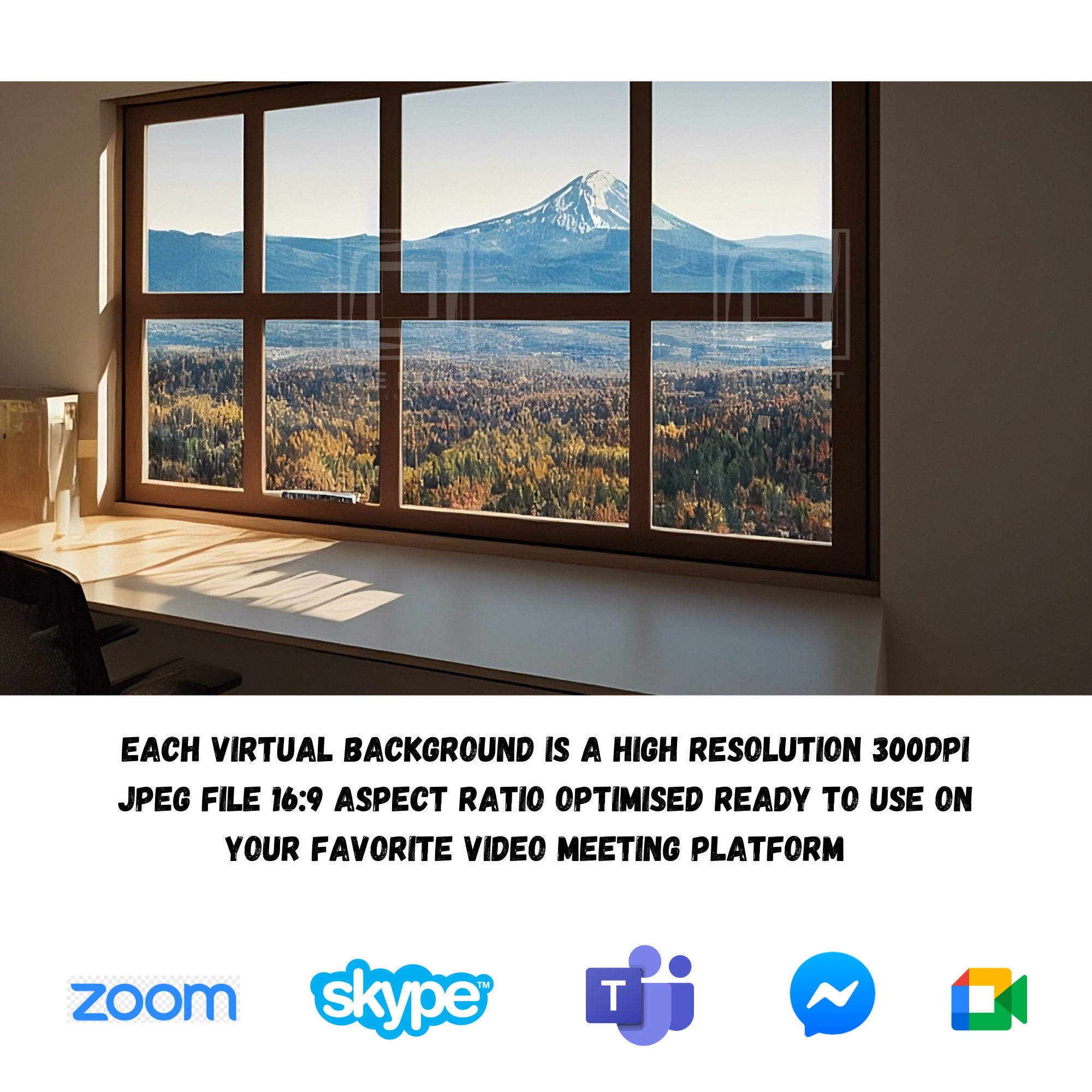 Snow Mountain View | Zoom Virtual Backgrounds | Backdrop | Office ...