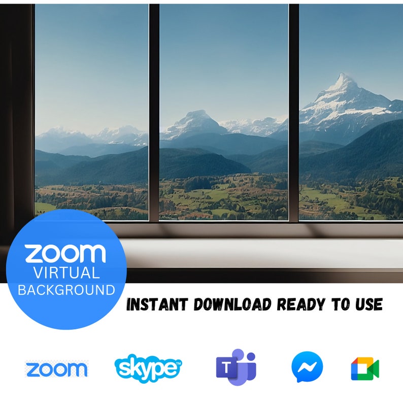 Swiss Mountains Zoom Virtual Backgrounds Backdrop Office - Etsy