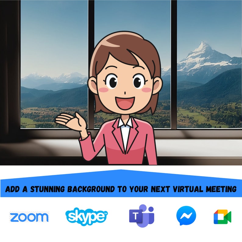 Swiss Mountains Zoom Virtual Backgrounds Backdrop Office Background ...