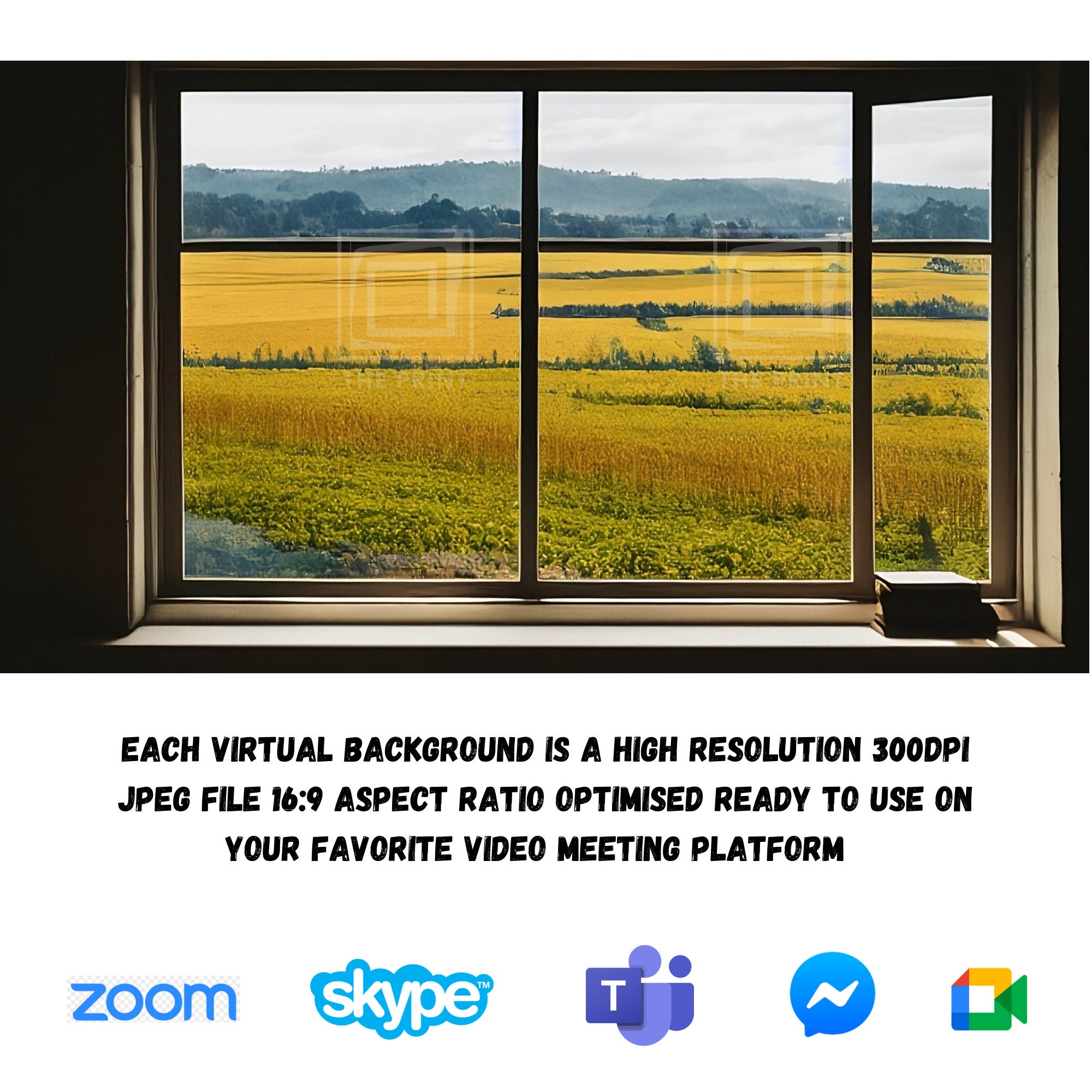 Farmland Fields Zoom Virtual Backgrounds Backdrop Office Background ...