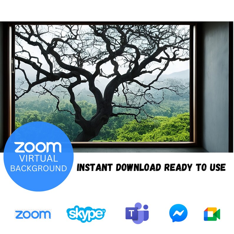 Twisted Tree | Zoom Virtual Backgrounds | Backdrop | Office Background ...
