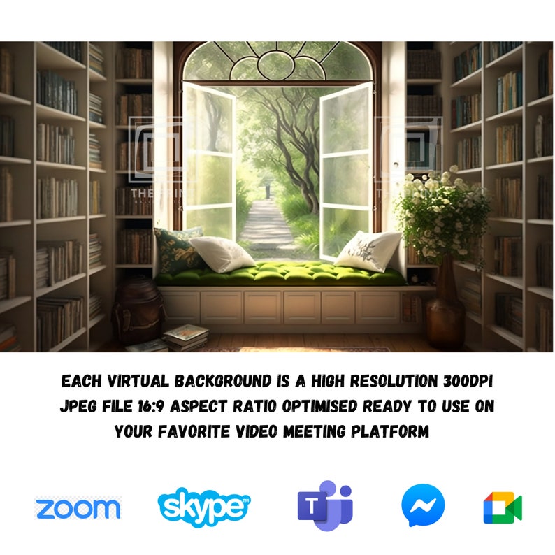 Study Storybook Fantasy | Zoom Virtual Backgrounds | Backdrop | Office ...