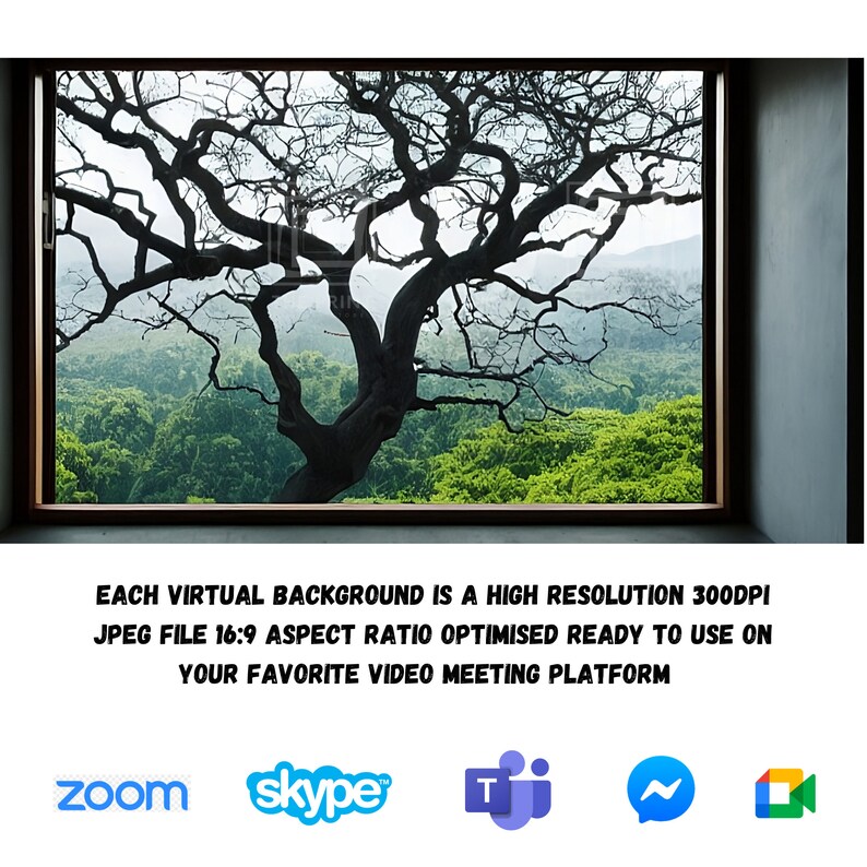 Twisted Tree | Zoom Virtual Backgrounds | Backdrop | Office Background ...