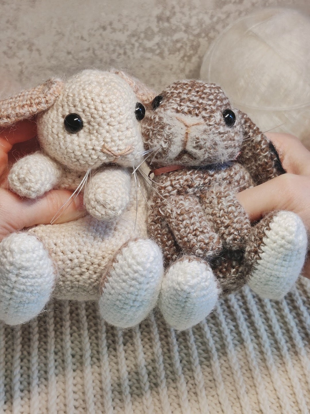 Crochet Bunny Cute Pattern, Crochet Baby Bunny in Hat and Overalls ...