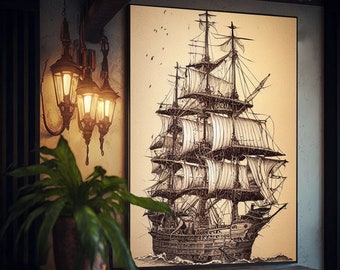 Pirate Tavern Poster, Wall Art, Instant Download Printable Home Decor ...