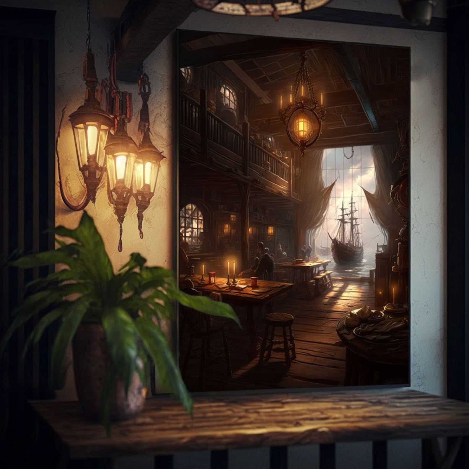 Pirate Tavern Poster, Wall Art, Jack Sparrow Home Decor, Pirates of the ...