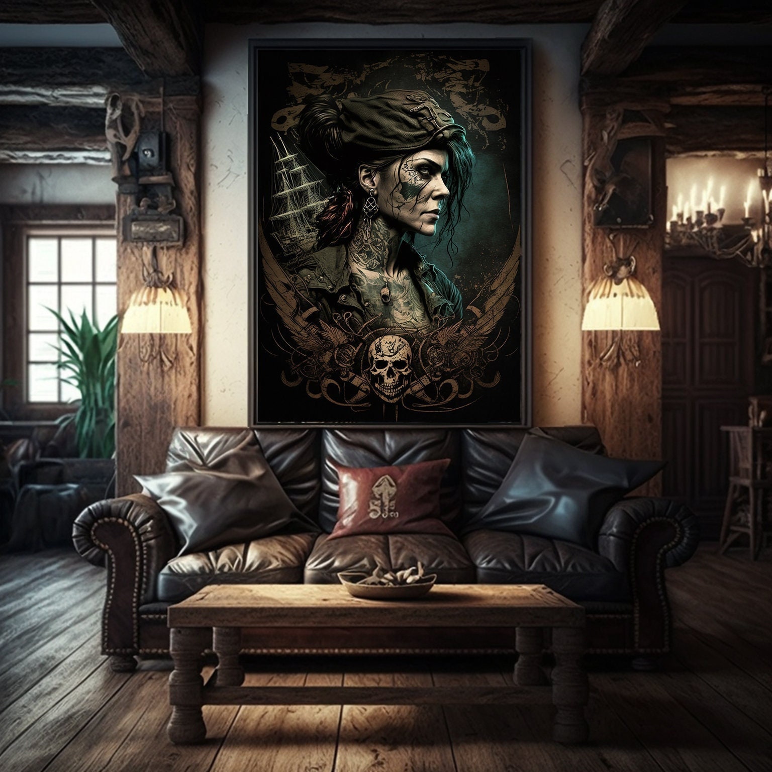 Woman Pirate Poster, Wall Art, Instant Download Printable Home Decor ...