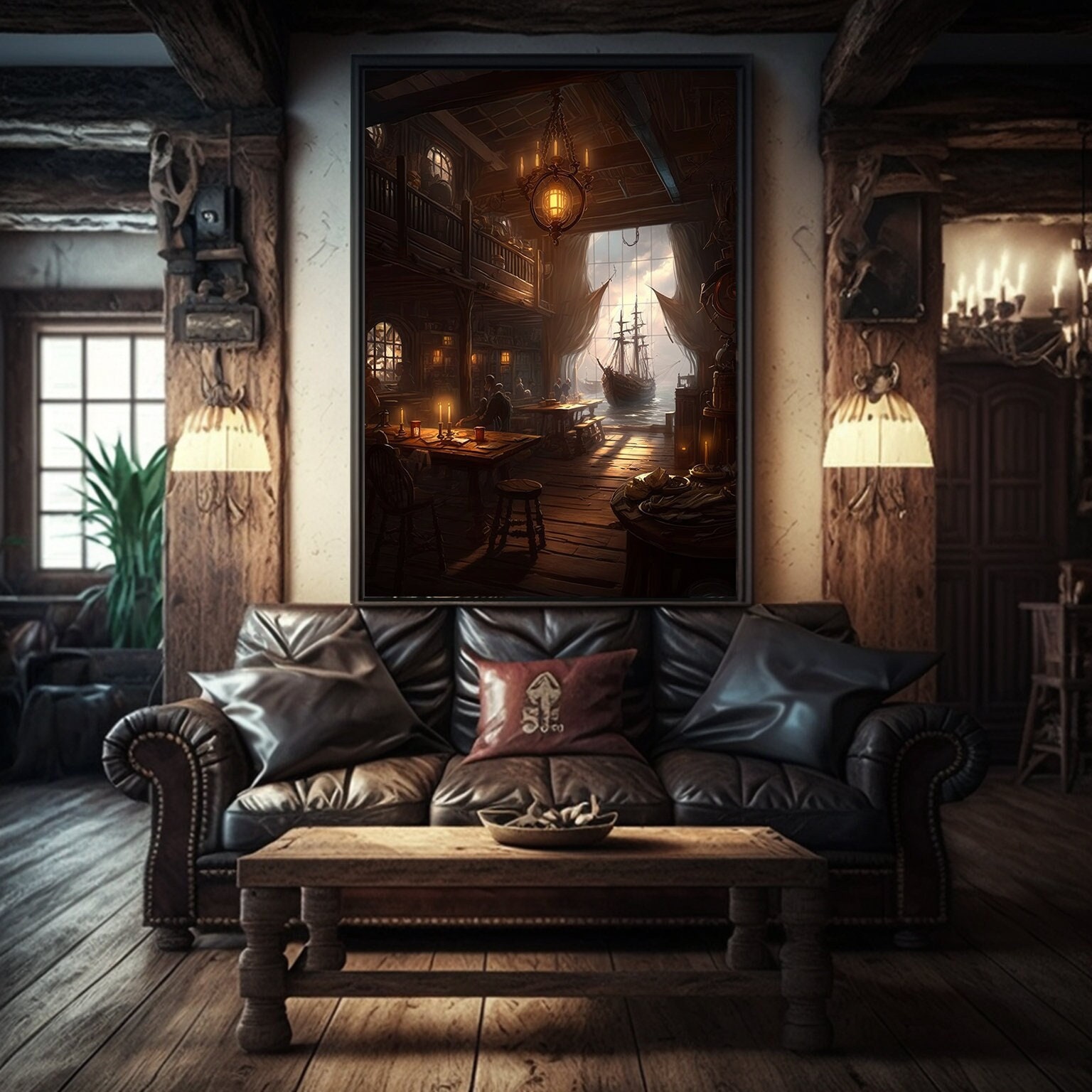 Pirate Tavern Poster, Wall Art, Jack Sparrow Home Decor, Pirates of the ...