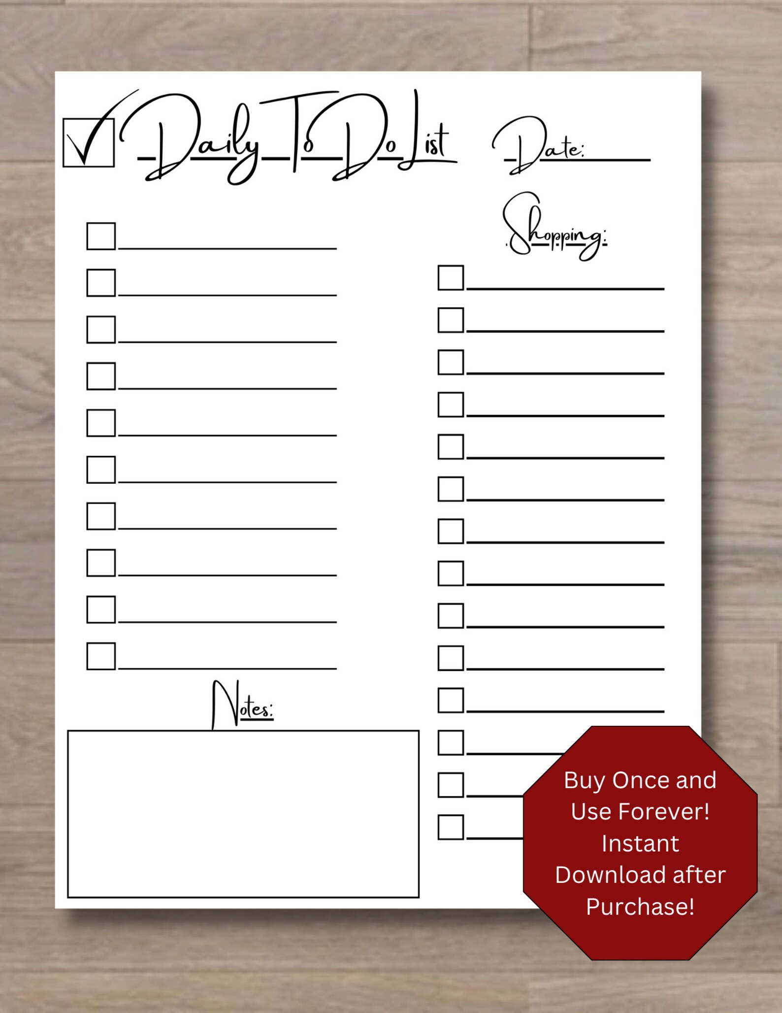 To Do Lists (2 Daily and 2 Weekly) - Etsy