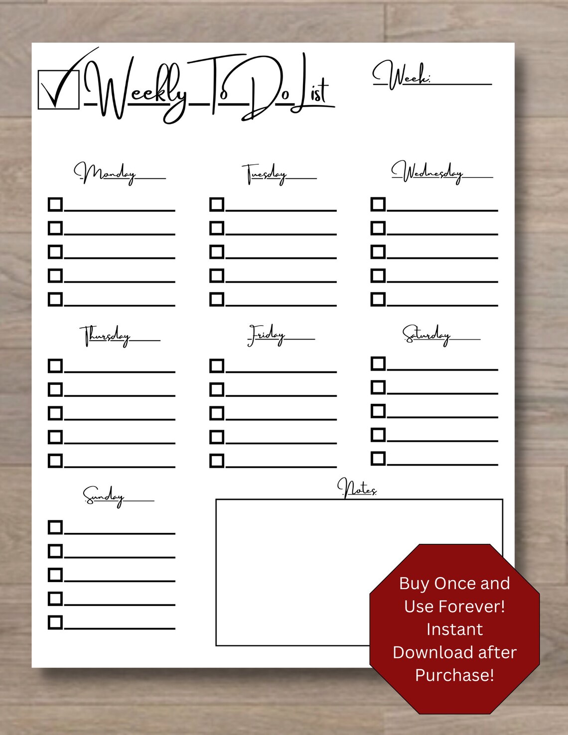 To Do Lists (2 Daily and 2 Weekly) - Etsy