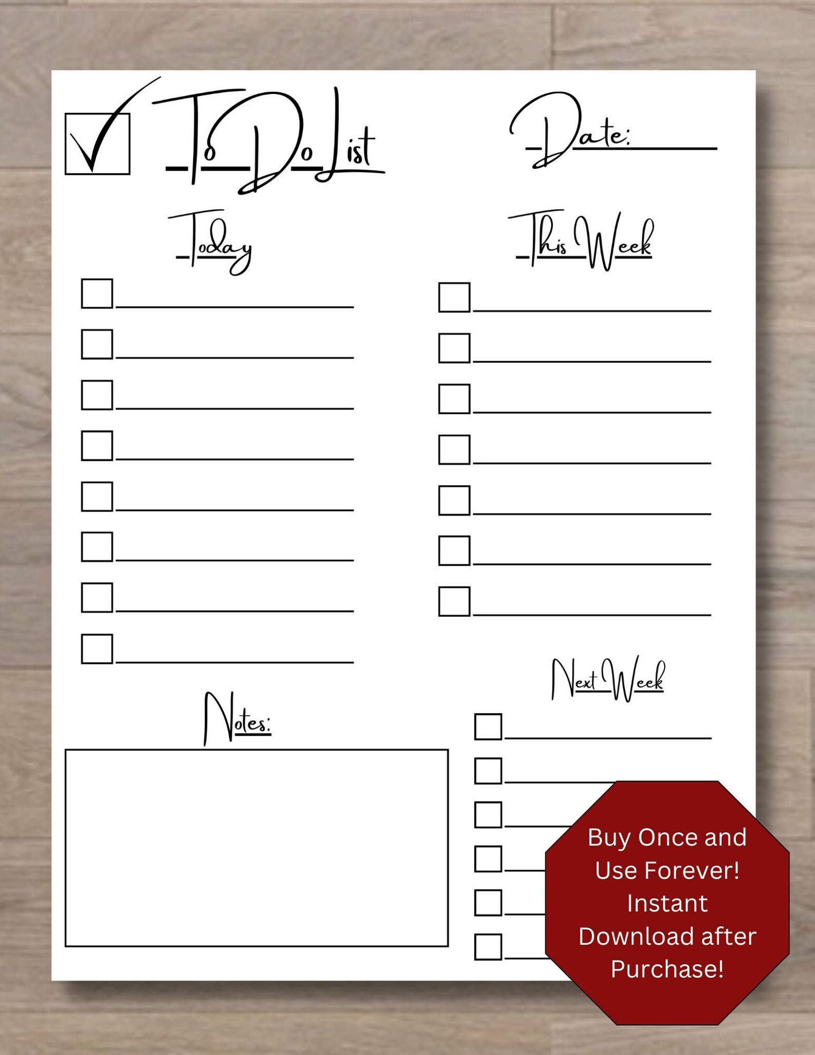 To Do Lists (2 Daily and 2 Weekly) - Etsy