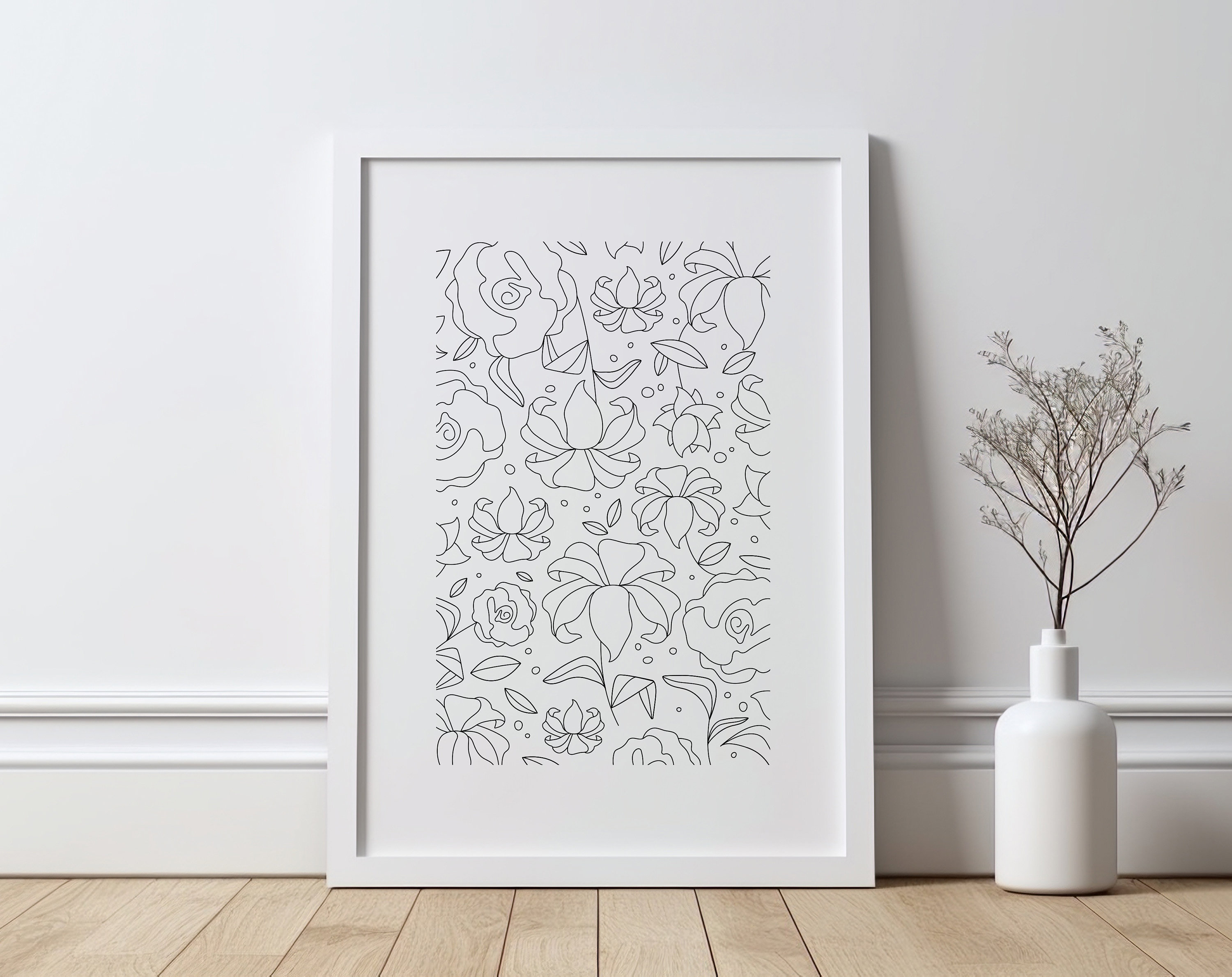 Drawing to Color Coloring Drawing Printable PDF to Download Adult and ...