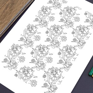 Drawing Nature Patterns to Color - Coloring Printable Drawing PDF to ...