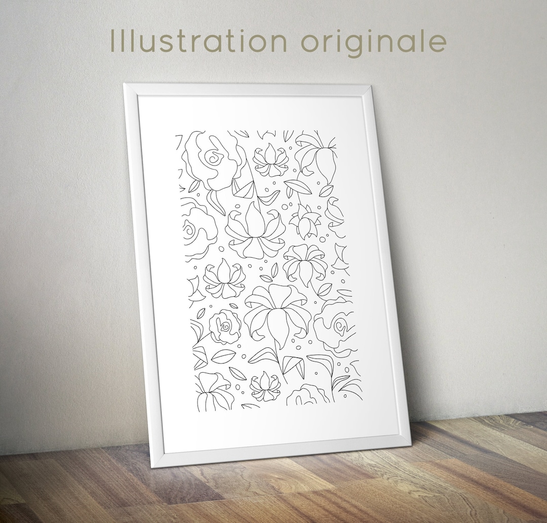 Dessin à Colorier Coloriage Dessin Imprimable PDF à - Etsy Australia