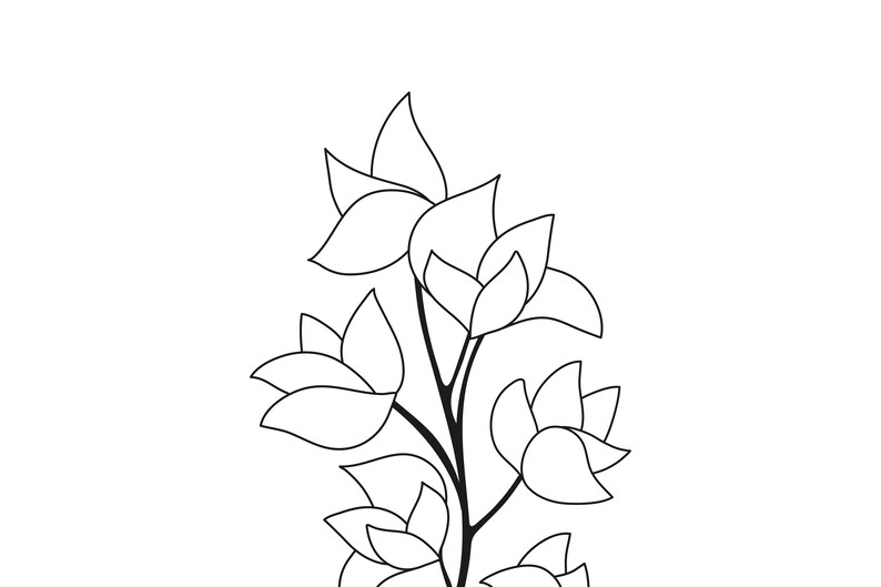 Foliage Drawing - Nature to Color Coloring Printable Drawing PDF to ...