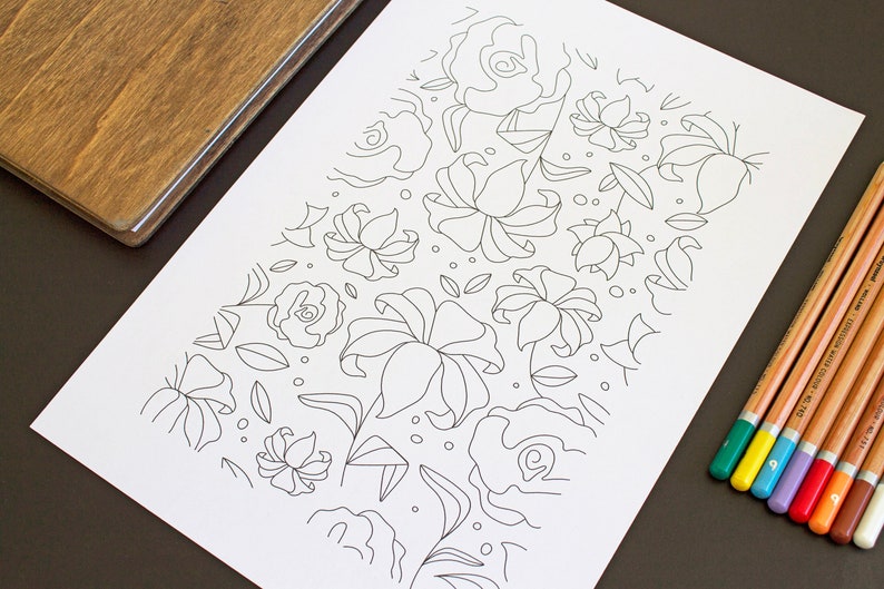 Drawing to Color Coloring Drawing Printable PDF to Download Adult and ...