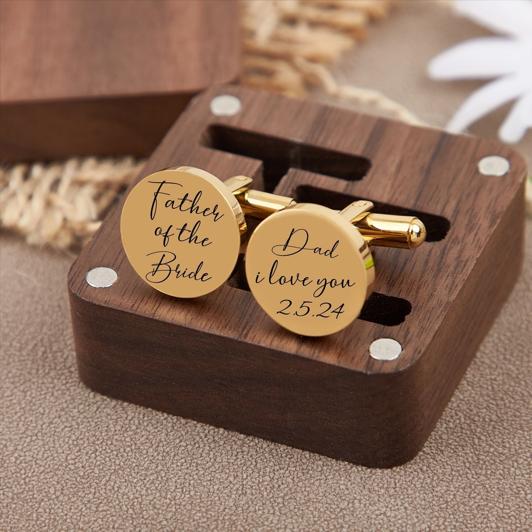 Father of the Bride,personalized Cufflinks for Dad,wedding Cuff Links ...