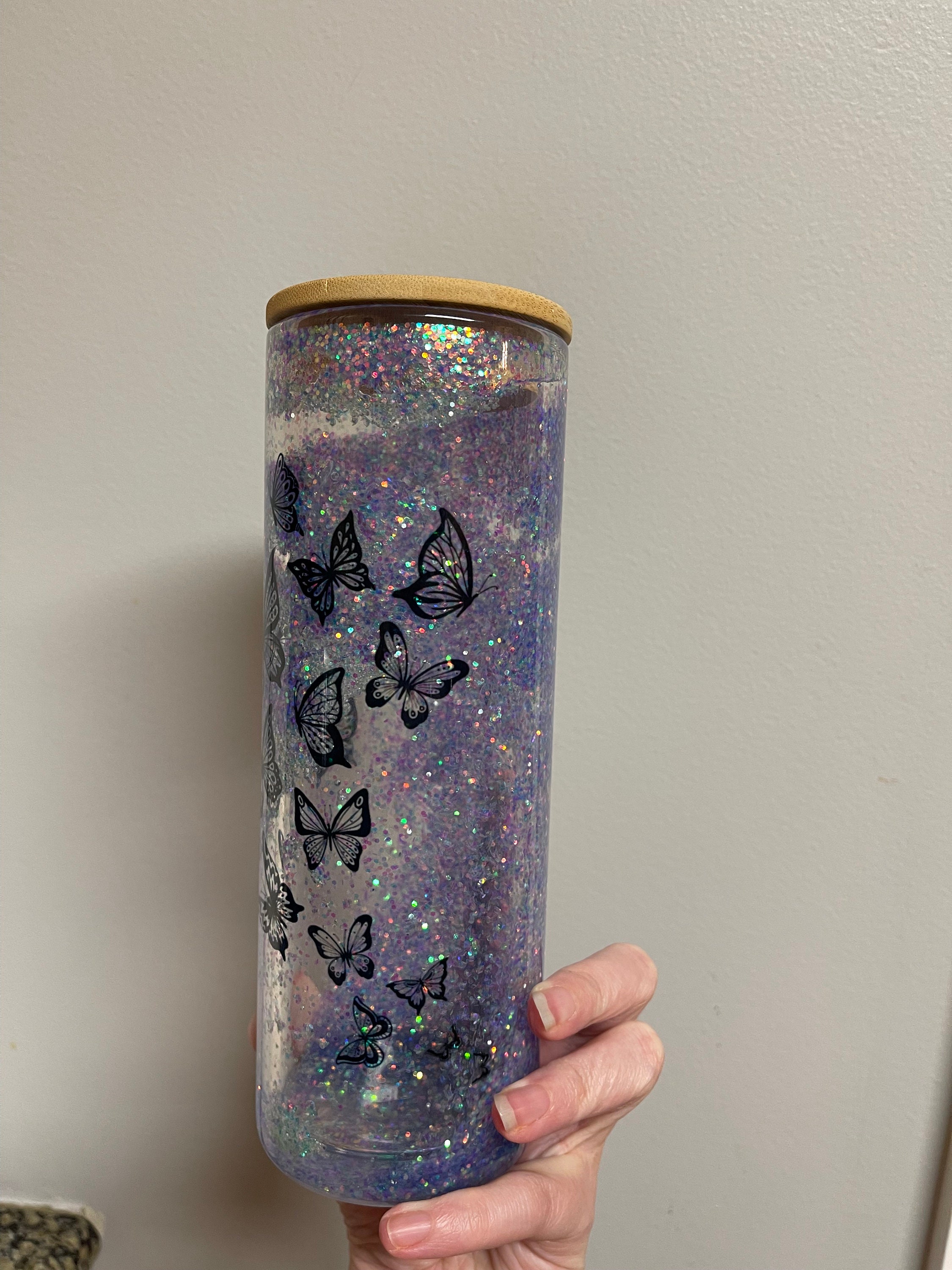 Butterfly Snow Globe Tumbler - Etsy
