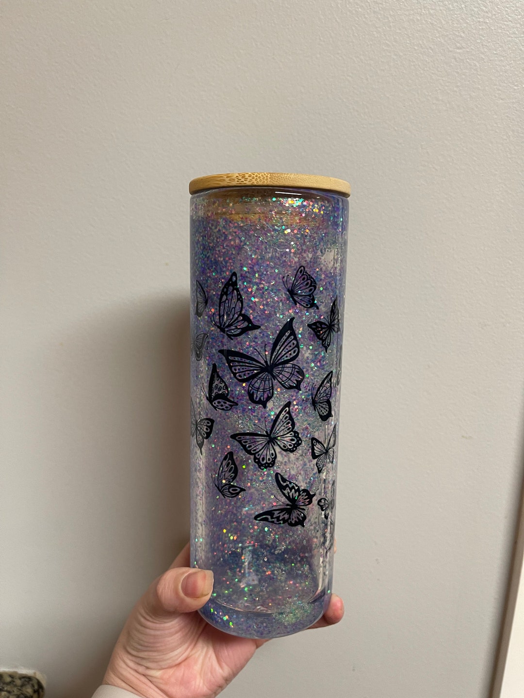 Butterfly Snow Globe Tumbler - Etsy