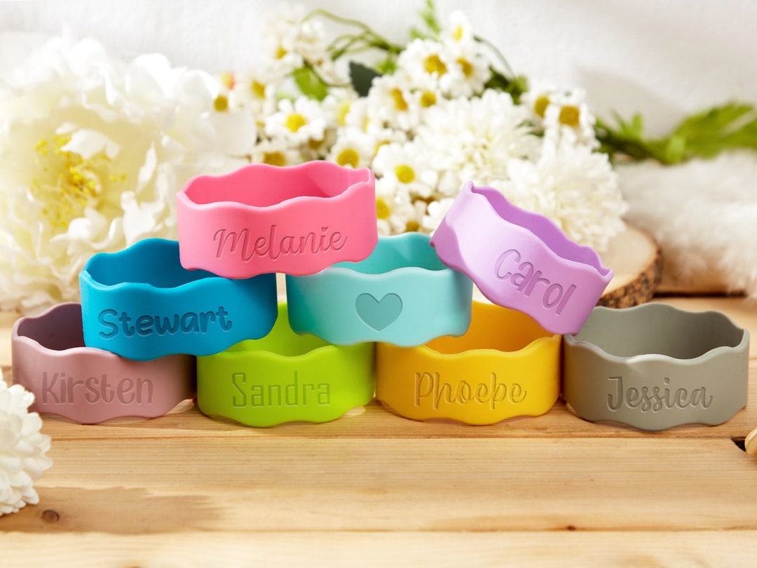 Personalized Bottle Band Silicone Name Bands for Bottles Water Bottle ...
