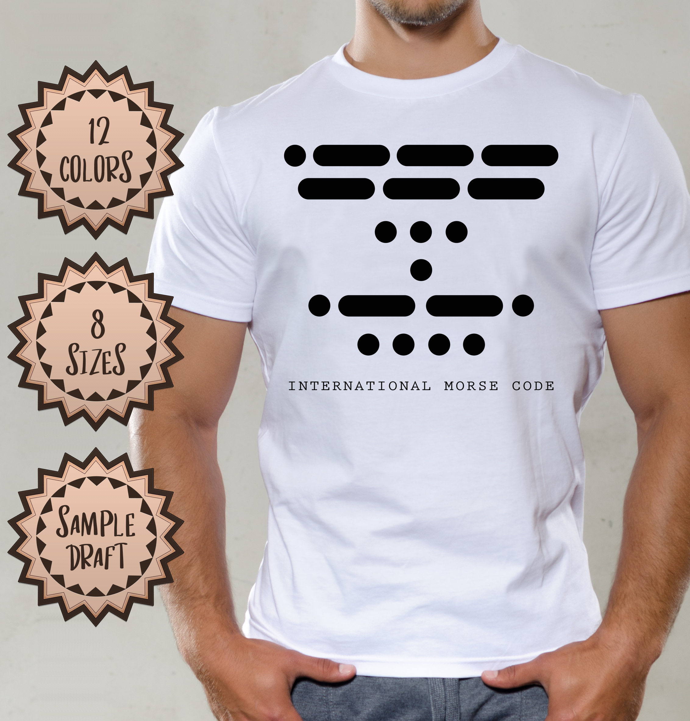 Customized Morse Code T Shirt, Morse Code Gift Custom Tees Army Tees,morse Code Personized T ...