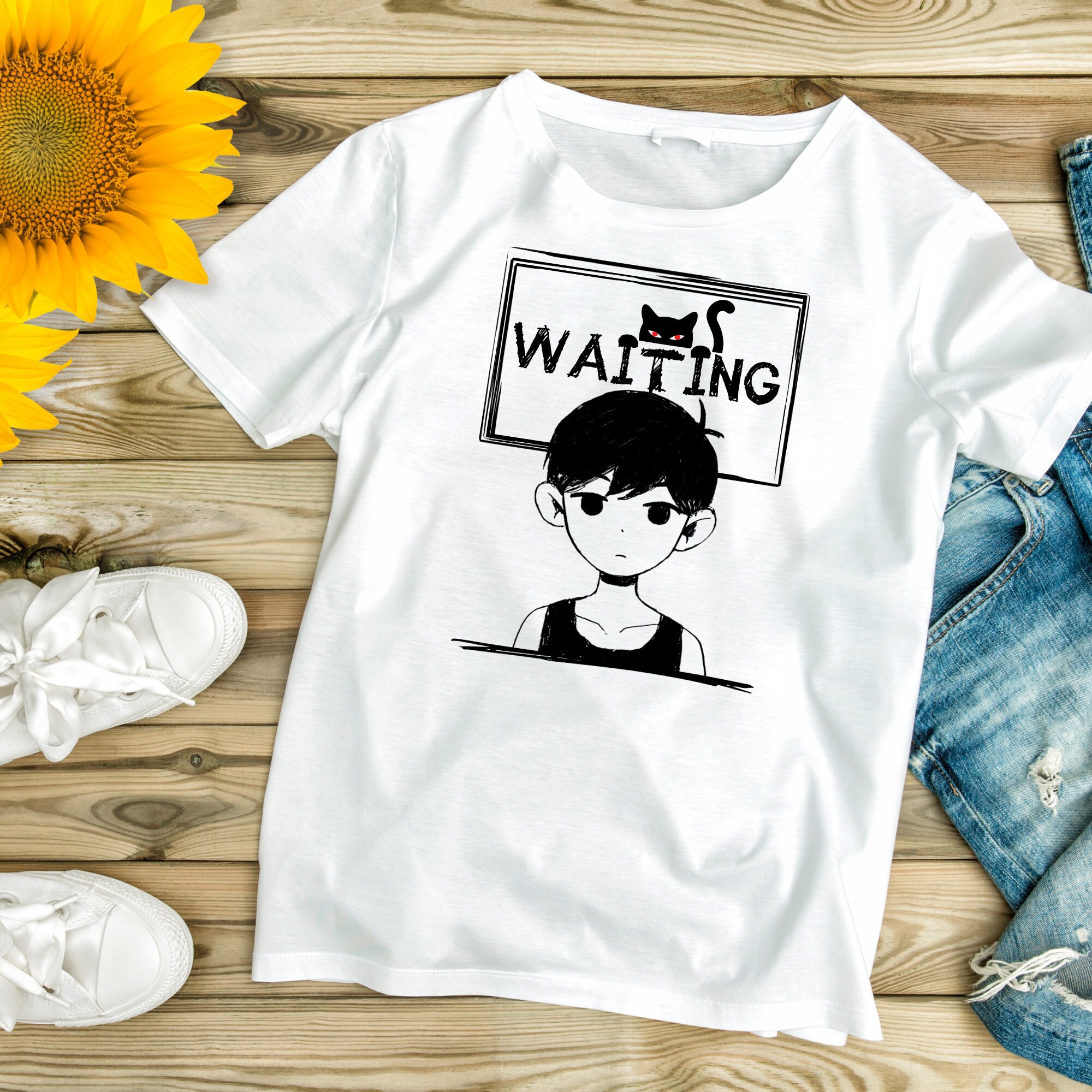 Omori T Shirts, Geek Gift, Gamer Tee, Emo Gift, Anime Lovers, Meow ...