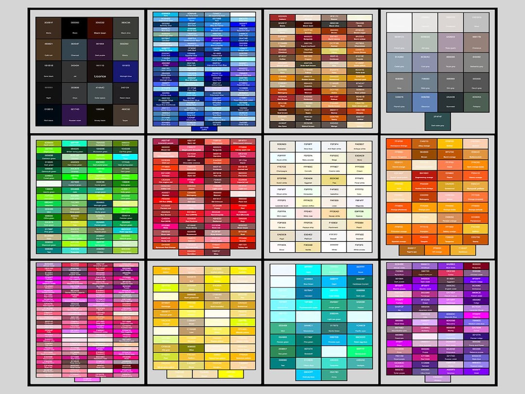 Digital Color Palette, Ultimate Color Palette, Digital Download ... Digital Color Palette, Ultimate Color Palette, Digital Download ...
