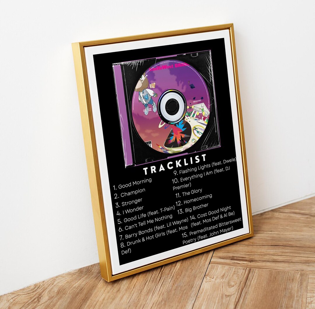 Kanye West Poster, Kanye CD, Music Decor, Hiphop Art, Yeezy, Rap ...