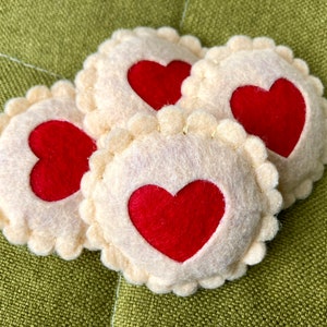 Felt Jam Heart Biscuits - Etsy